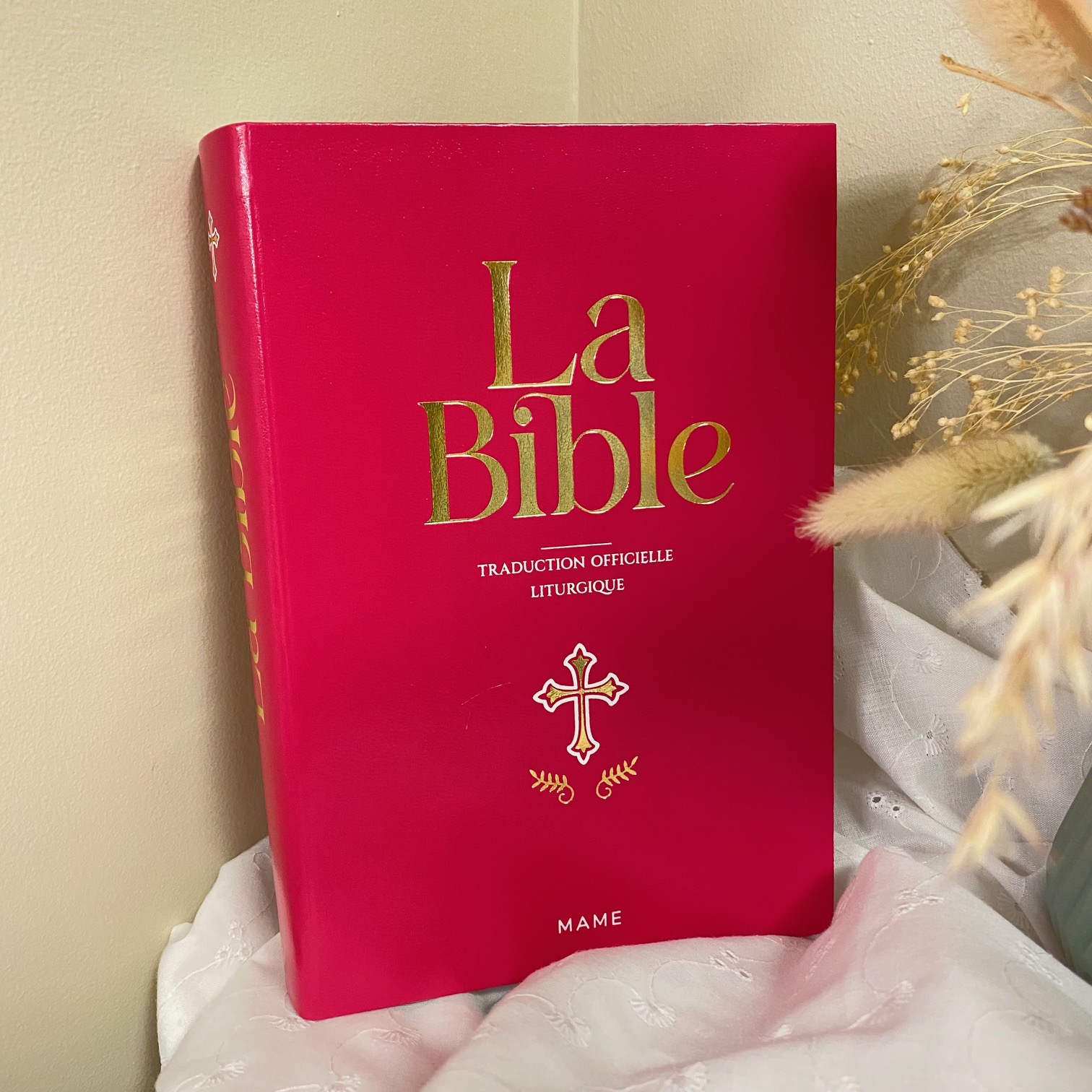 Bible rose souple AELF – édition moderne et élégante pour pr...